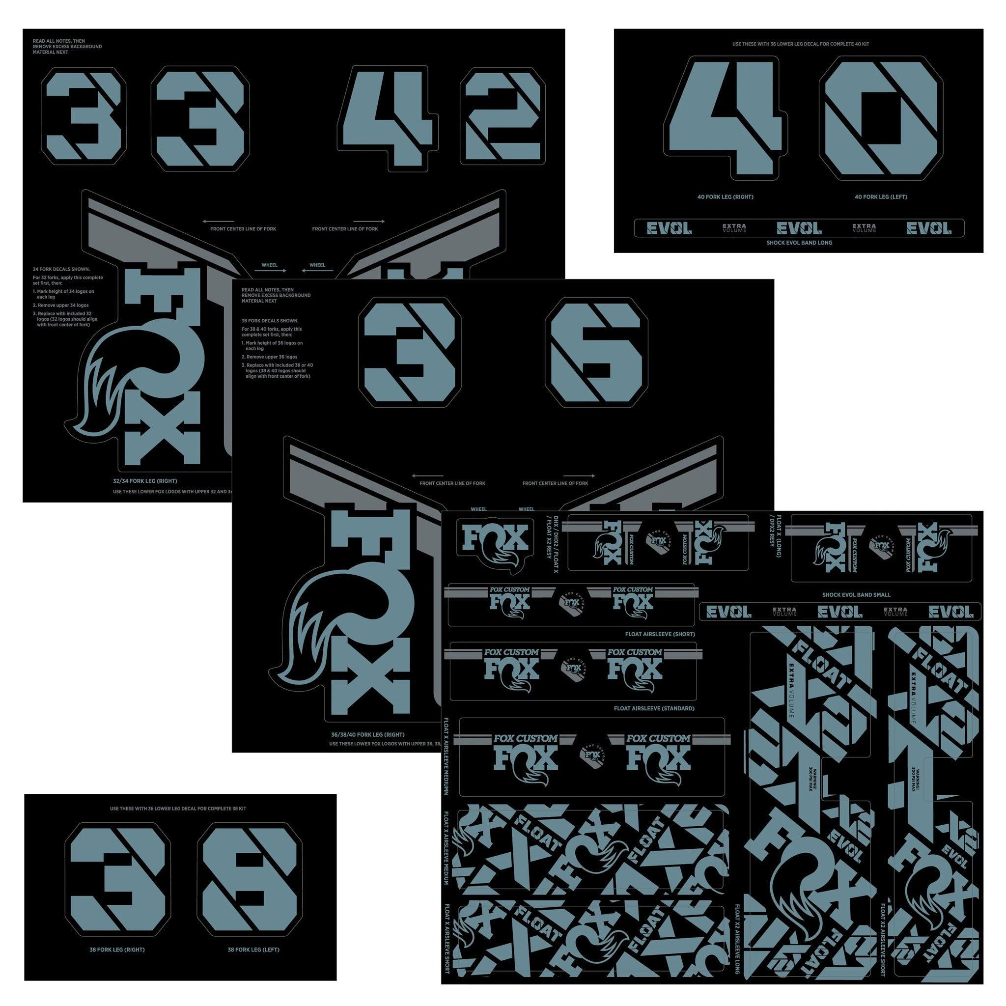 Fox Fork & Shock Decal Kit – Thunder Mountain Bikes